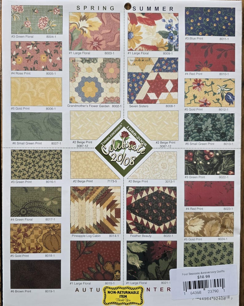 Thimbleberries Four Seasons Quilt Patterns, Lynette Jensen - Etsy