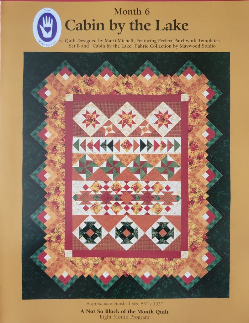 Cabin by the Lake - an 8 Month Quilt Block Pattern Series (all 8 Months ...