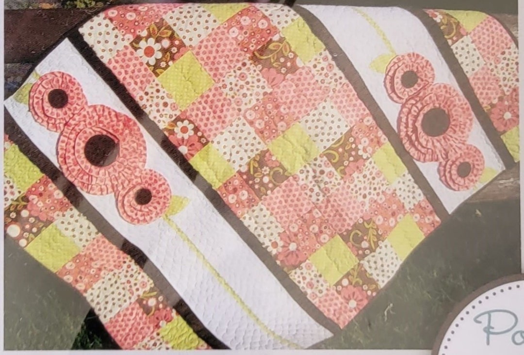 Cute Quilt Patterns “pocket Full of Posies”, Finished Size 40.5”x52.5”, Lap Quilt, New Pattern ...