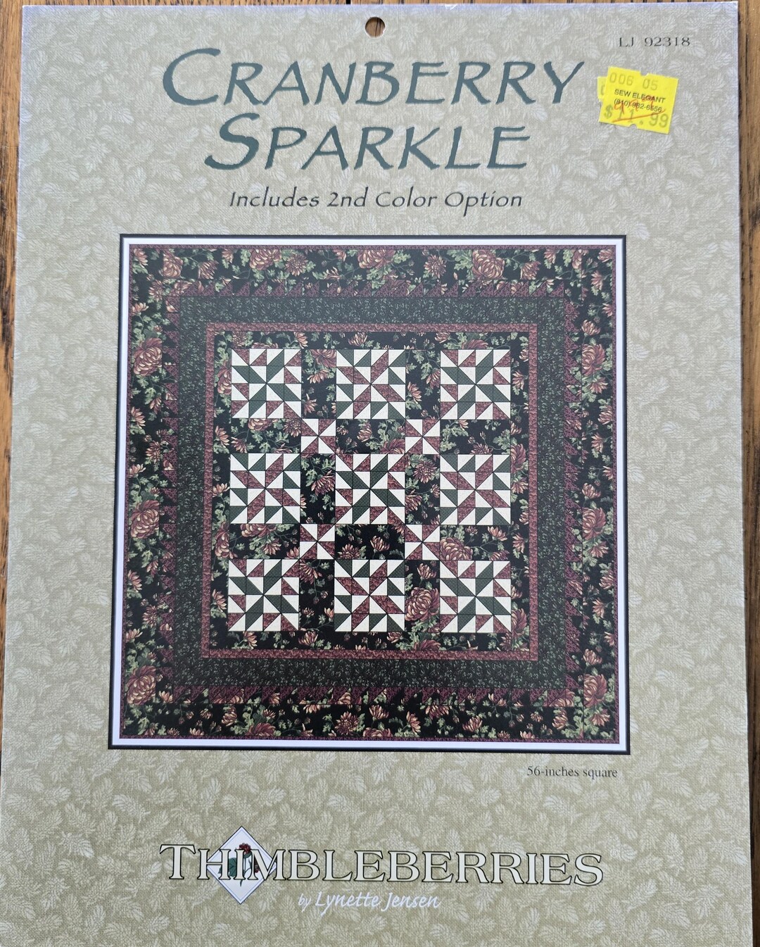 Thimbleberries Cranberry Sparkle Quilt Pattern, LJ 92318, 56" Square ...
