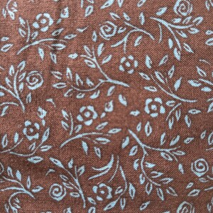 Fabric - Brown With Blue Floral by Blank Quilting, Inc., Pattern #BTR ...