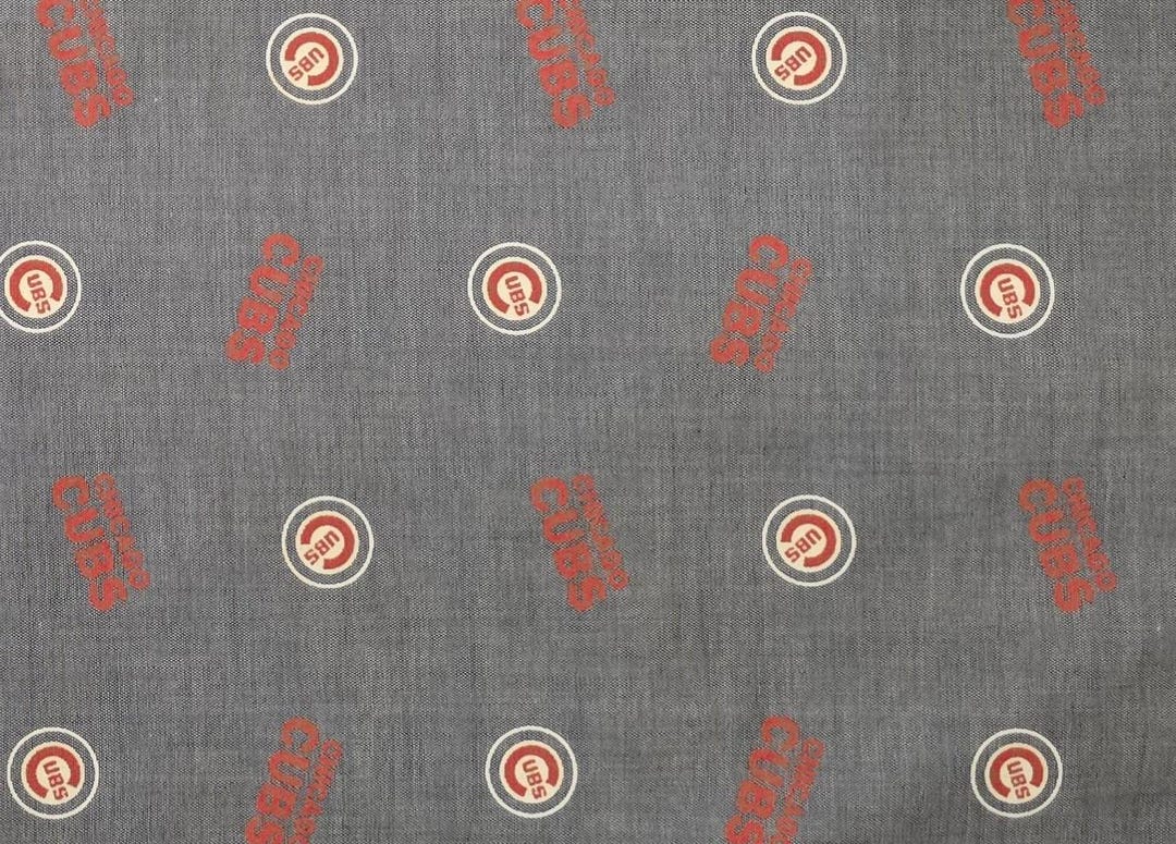 MLB Chicago Cubs Fabric - Chambray Cotton, 44" Wide - by the Yard - Etsy