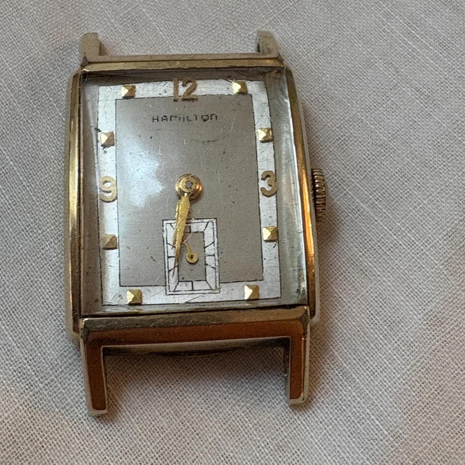 Vintage Hamilton Tank Watch: 10K Gold Filled Art Deco (restoration ...