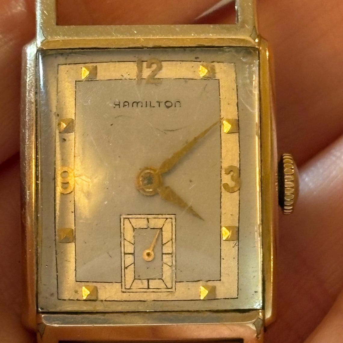 Vintage Hamilton Tank Watch: 10K Gold Filled Art Deco (restoration ...