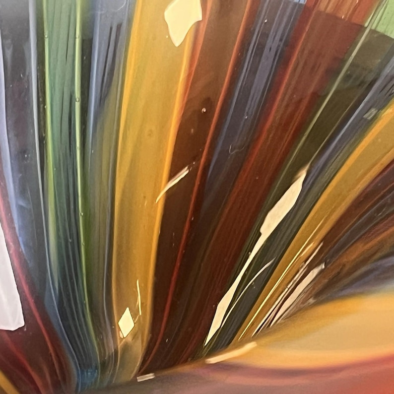 Badash Handmade Art Glass Bowl: Multicolor Swirl Pedestal, 11" - Etsy