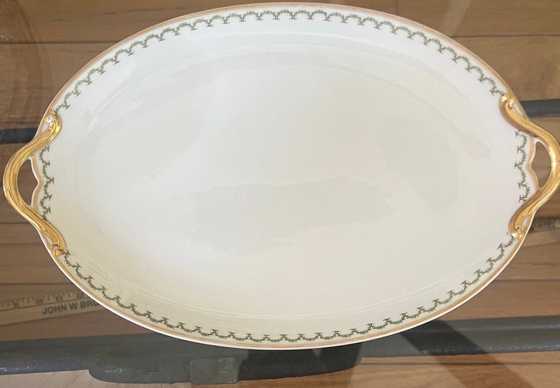 Ch Field Haviland Limoges GOA France Platter With Gold Open Handles and ...