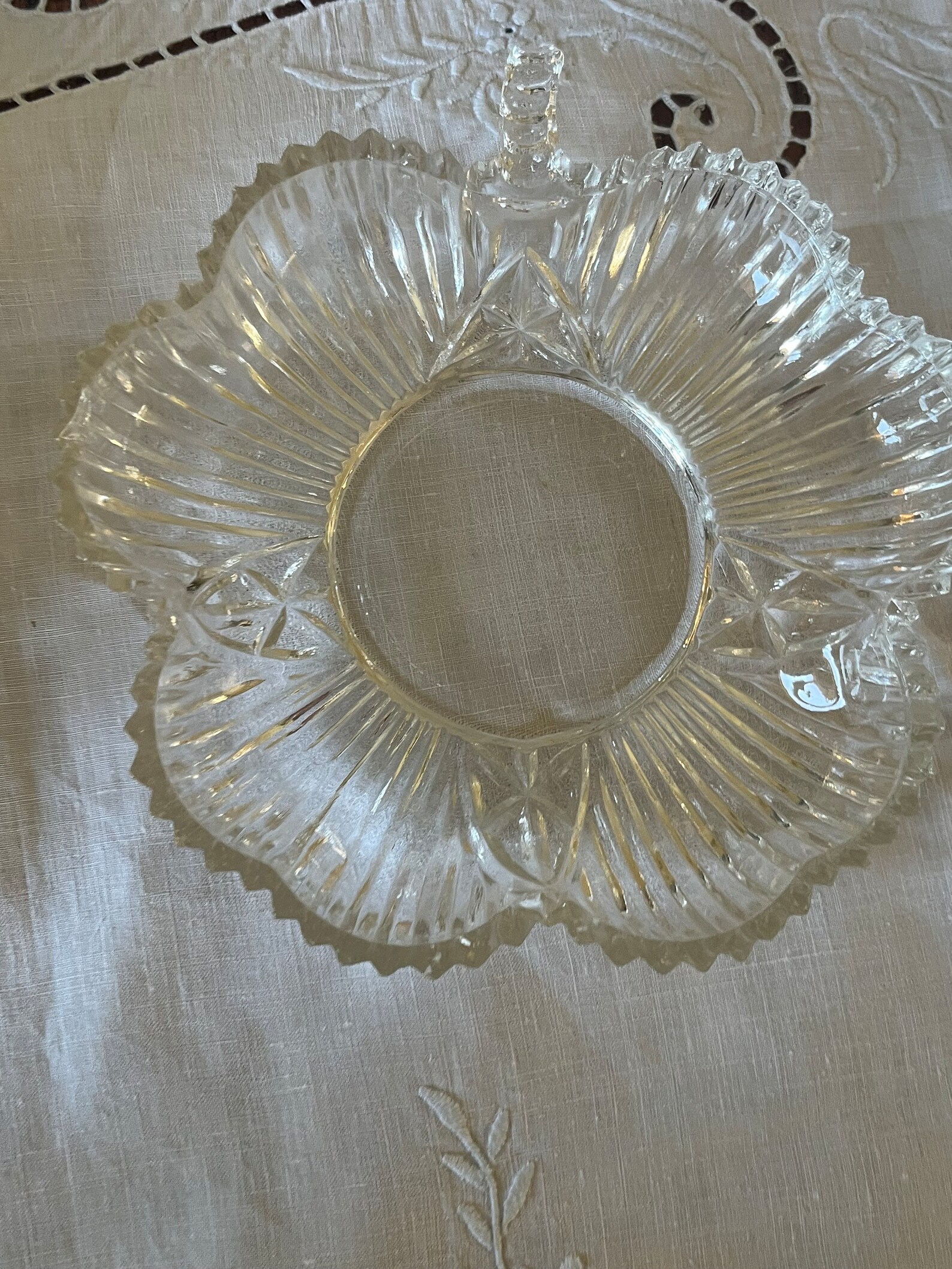 Vintage Pressed Cut Glass Dishes to Use as Candy, Nut, Jewelry or ...