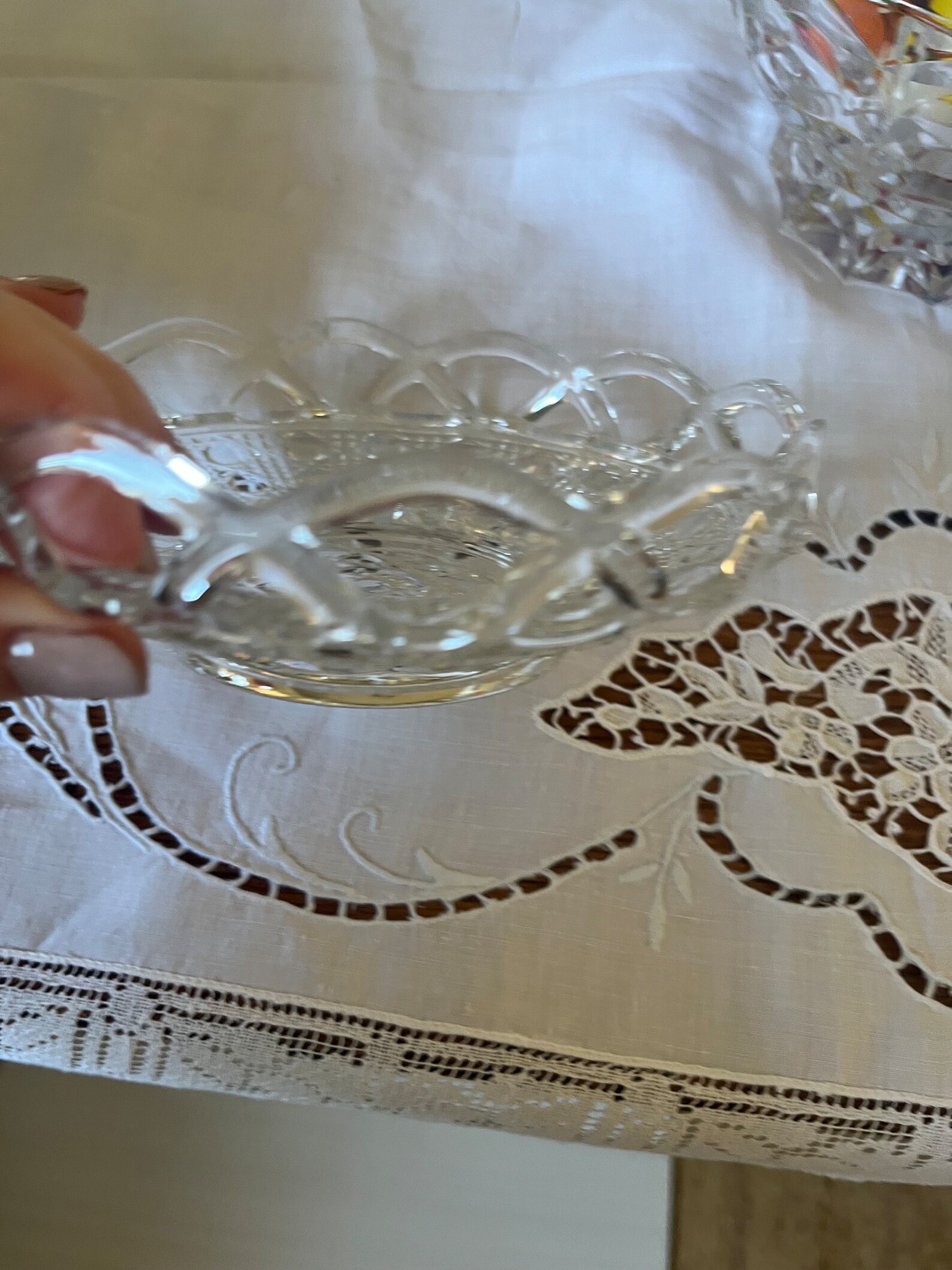 Vintage Pressed Cut Glass Dishes to Use as Candy, Nut, Jewelry or ...