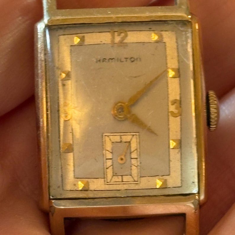 Vintage Hamilton Tank Watch: 10K Gold Filled Art Deco (restoration ...
