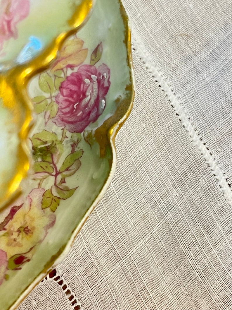 Haviland Limoges Bowl Pink With Saucer. Pretty Pink Roses Repeat With ...