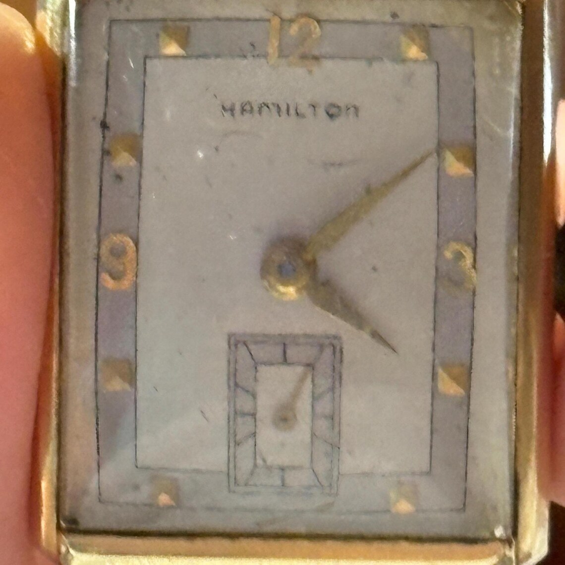 Vintage Hamilton Tank Watch: 10K Gold Filled Art Deco (restoration ...