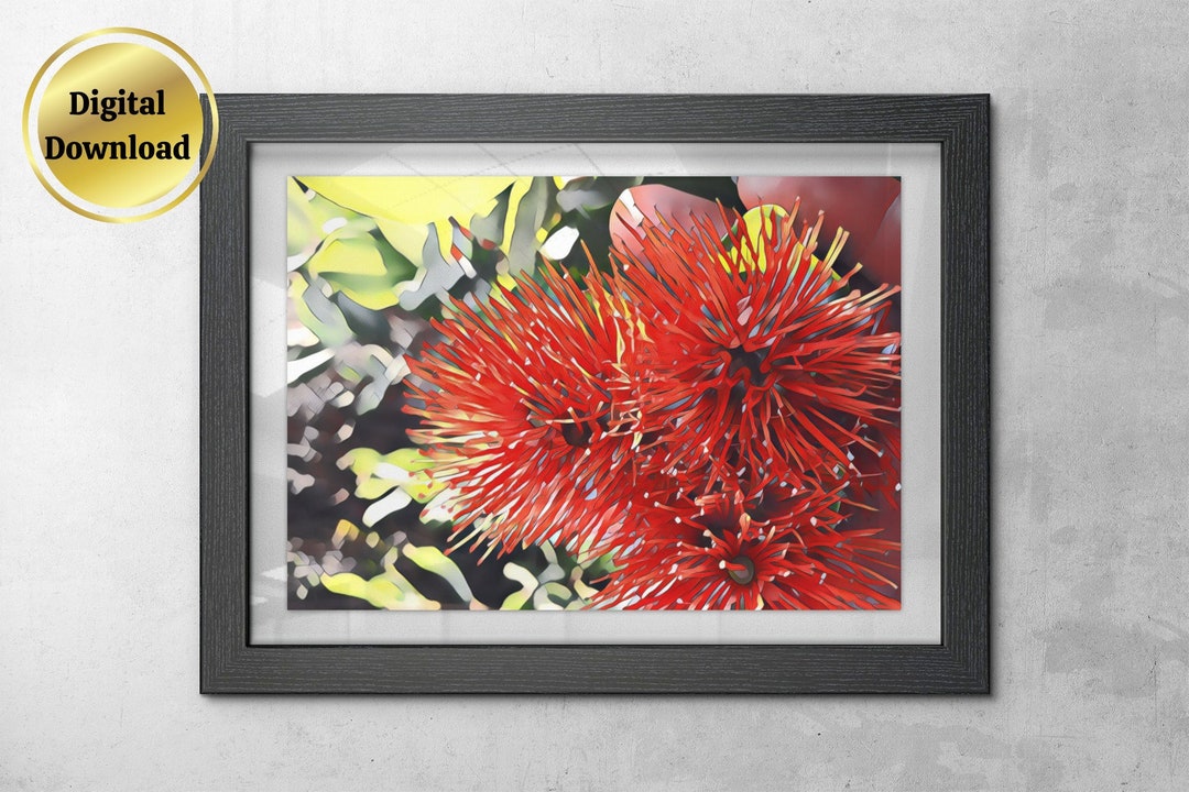 Ohia Lehua Print, Downloadable Print, Printable Modern, Abstract ...