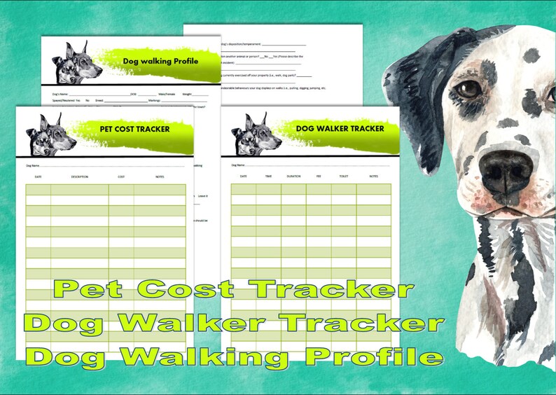 Dog Walker, Pet Walker, Pet Care Business Forms Templates Contract - Etsy