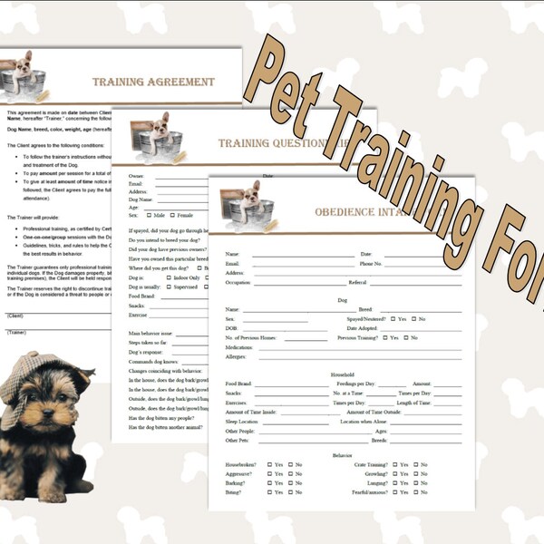 Dog Training Certificate Template - Etsy