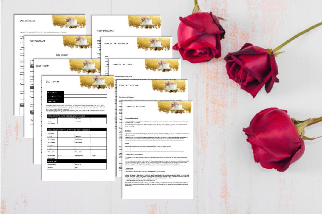 Cake Baking, Contract, Business Forms, Bakery Templates, Cake ...