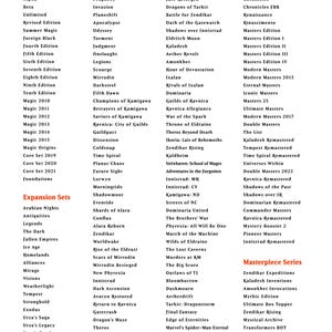 Printable Mtg Set Labels | Core and Expansion Sets | Digital Download ...