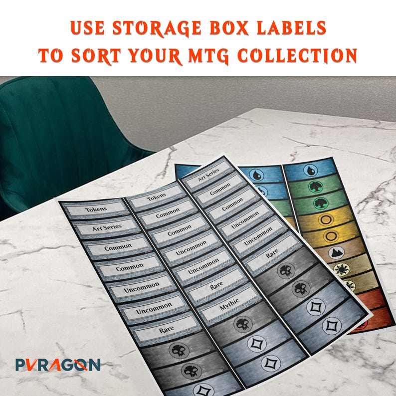 Magic: the Gathering Storage Labels | Printable Compact Design for ...