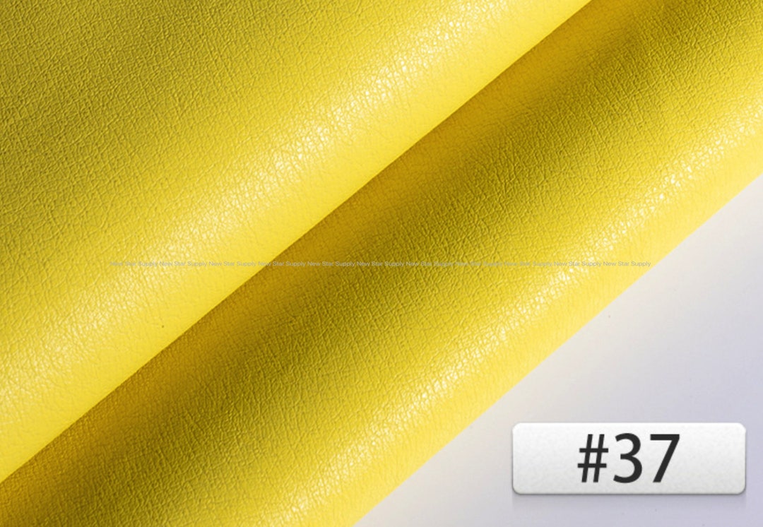Yellow Color Faux Leather Solid Color Leather Texture Leather Material ...