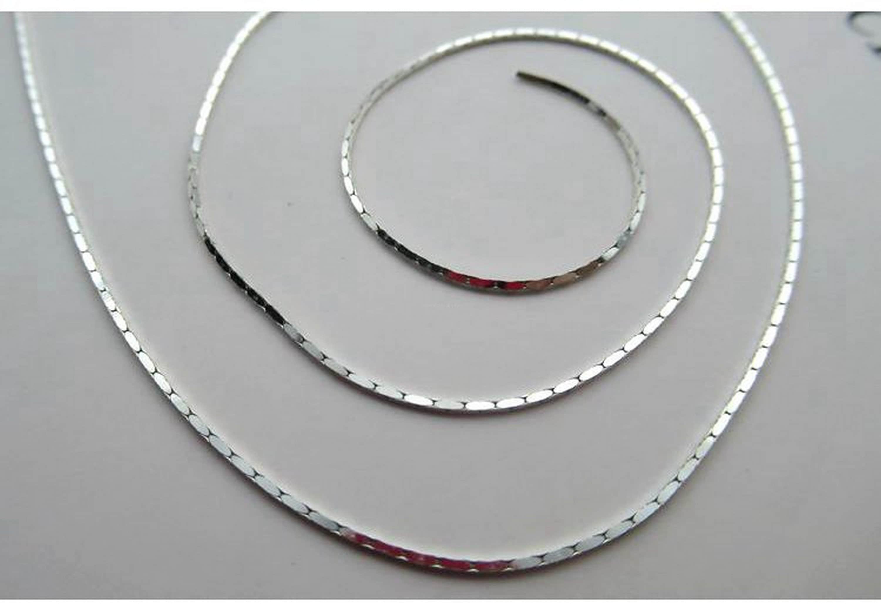 Sterling Silver Grain Bali Chain Solid Silver Cable Chain 3.2 Feet 925 ...