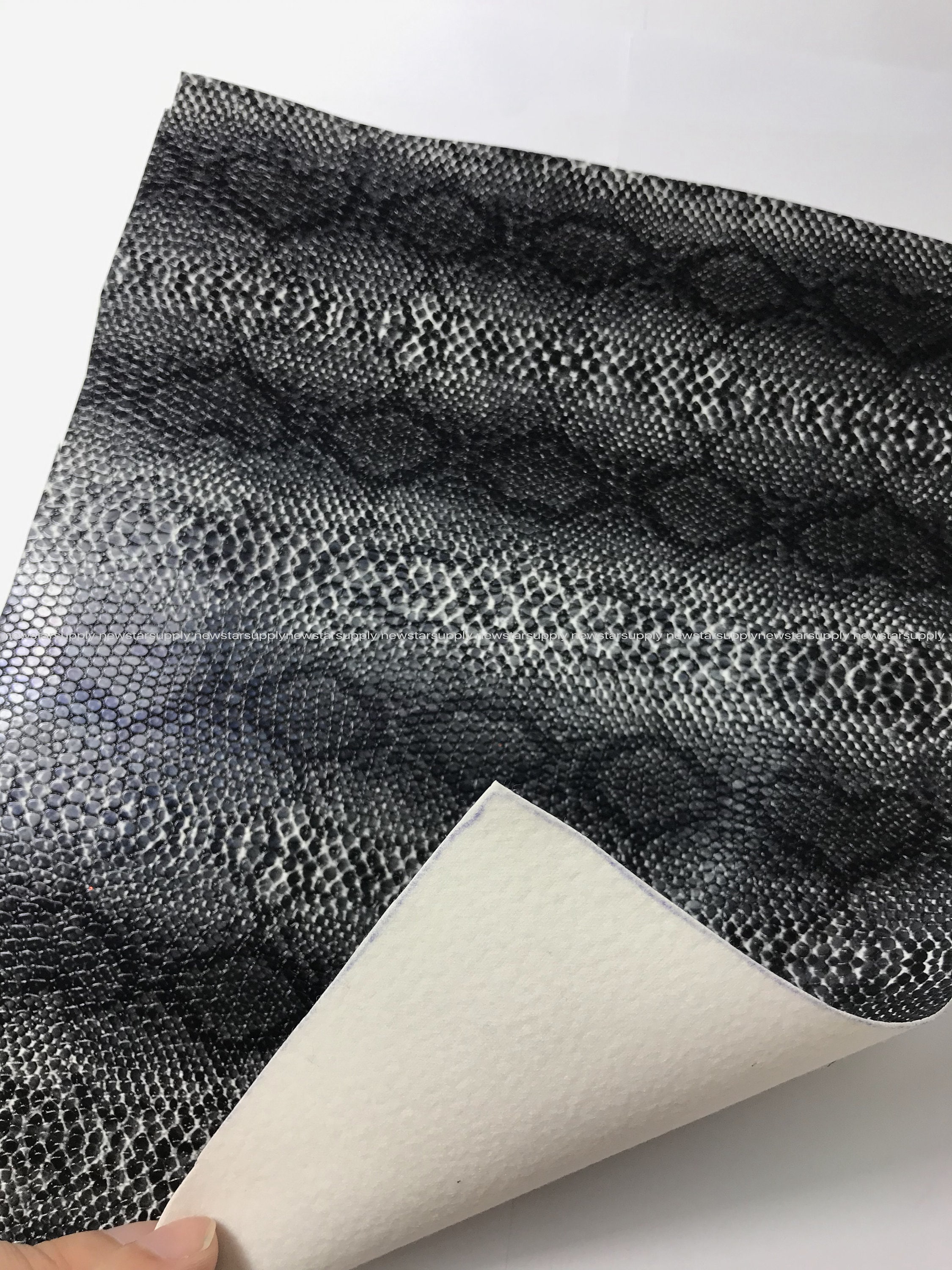 Black Snake Faux Leather Fabric Leather Sheet Leather Supply Wholesale ...