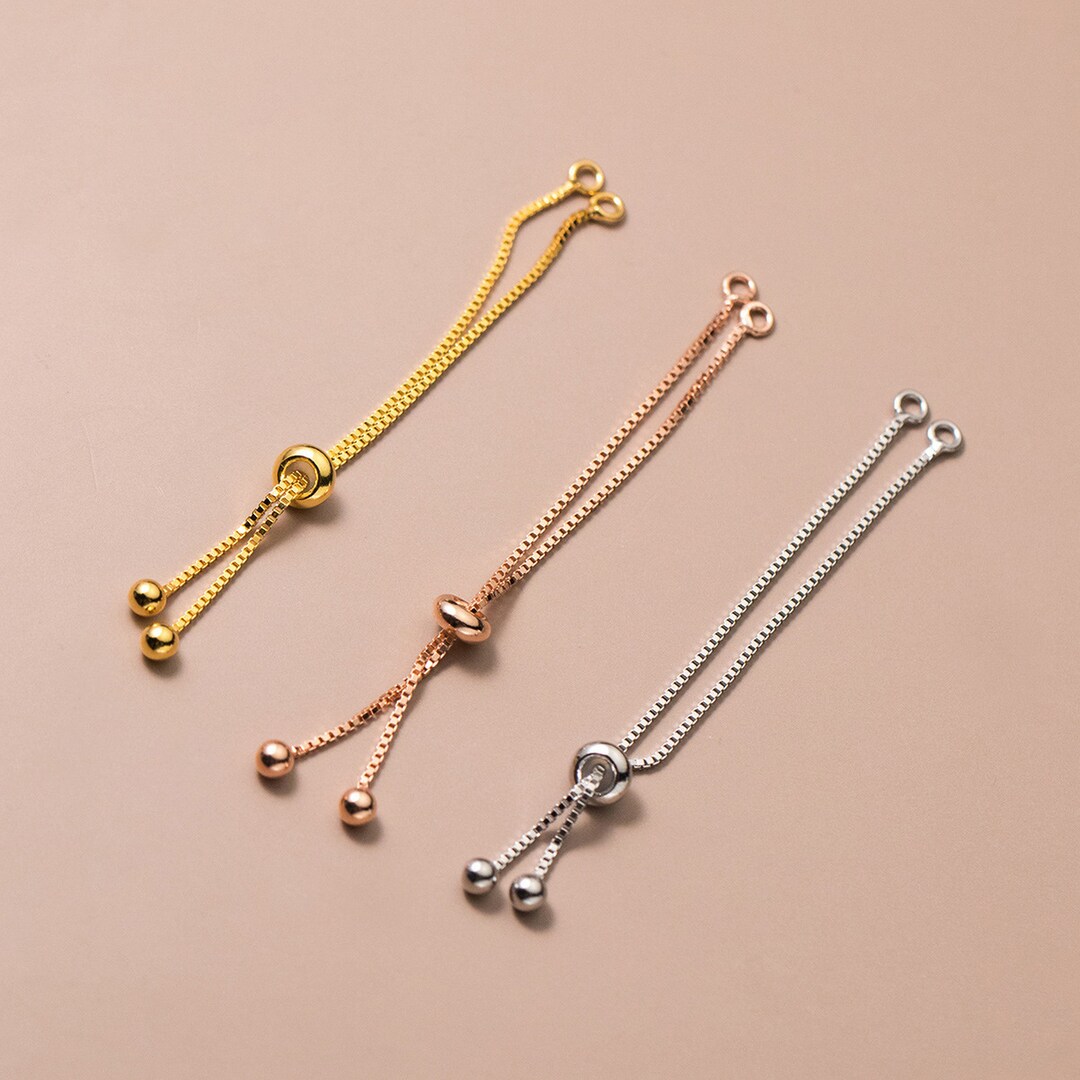 Sterling Silver Adjustable Box Chain Chain Extender Necklace or ...