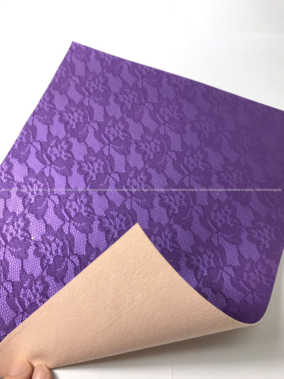 Purple Lace Faux Leather Fabric Leather Sheet Leather Supply Wholesale ...