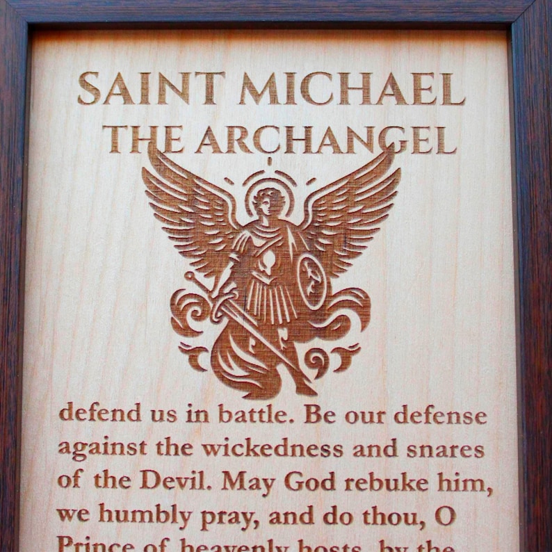 Saint Michael Prayer Wall Art for Home Decor Catholic Gift Idea for ...