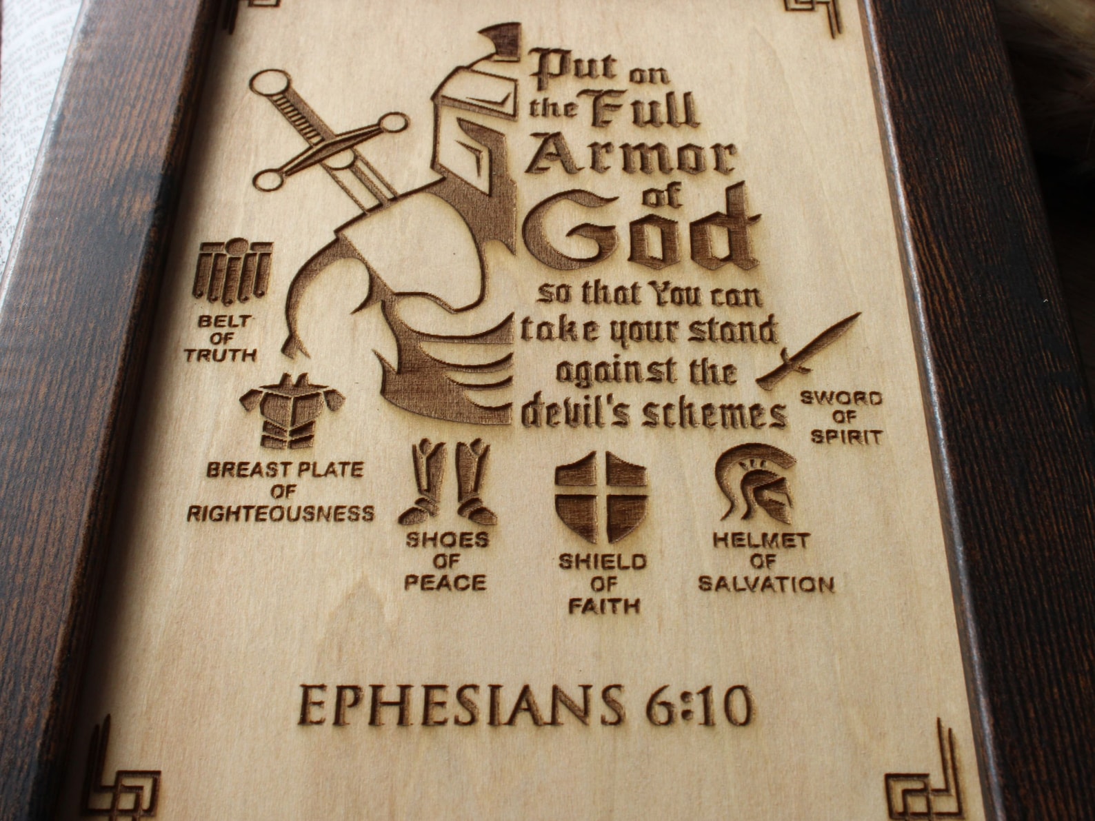 The Armor of God Decor Full Armor of God Father Gift Fathers Day Gift ...