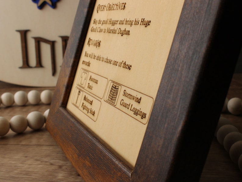 Wanted: hogger Classic Wow Quest Engraved Wood Sign, World of Warcraft ...