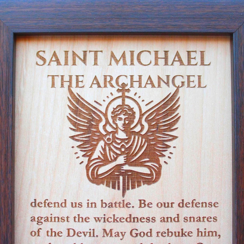 Saint Michael Prayer Wall Art for Home Decor Catholic Gift Idea for ...