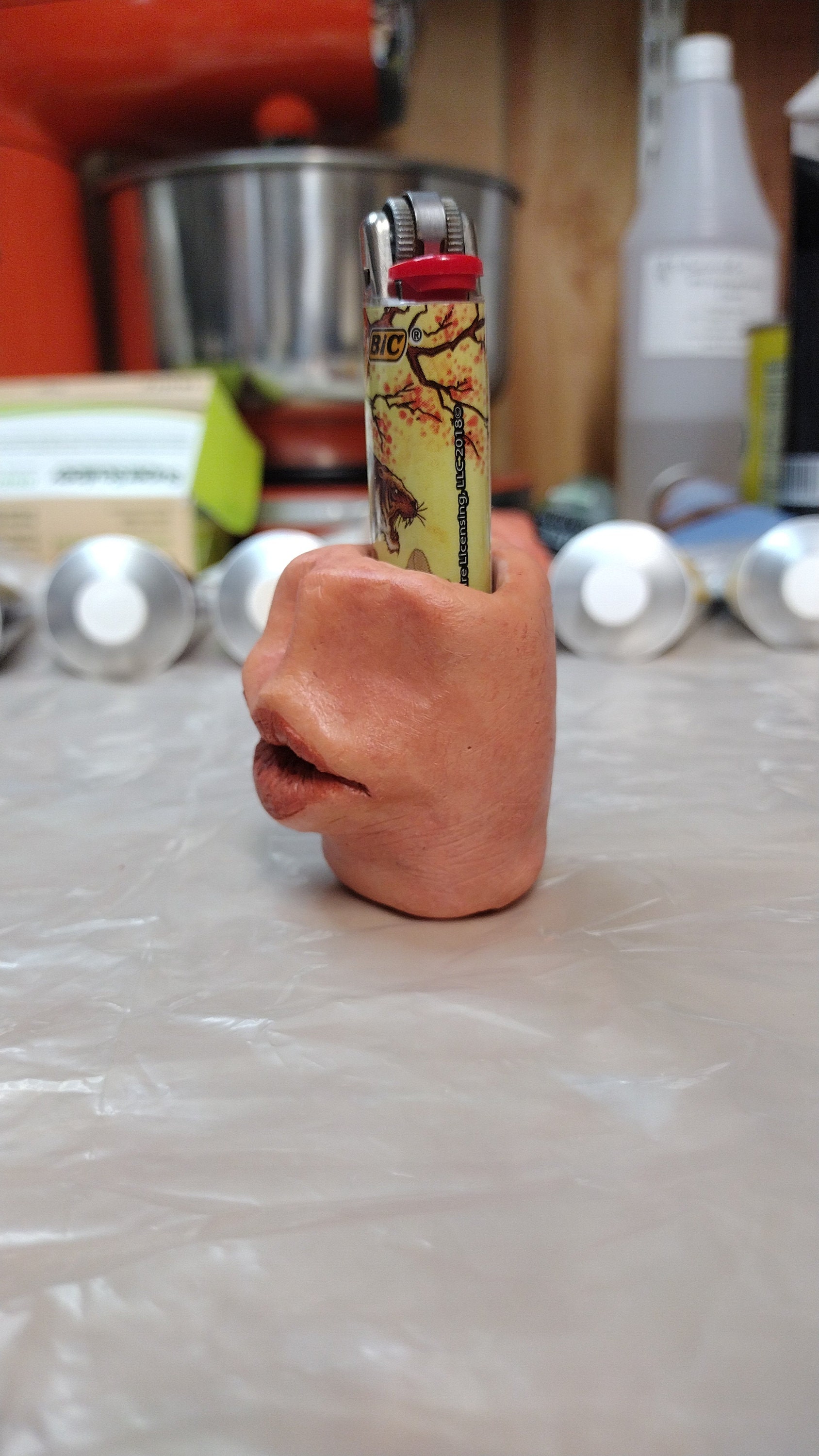 Lighter Lips Handsculpted Clay Lighter Sleeve - Etsy