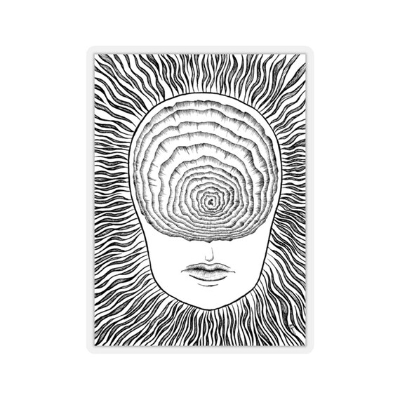 Inward Spiral Vinyl Sticker Dark Art Decal - Etsy