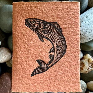 Fish Mini-print Pack. Five Different Linocut Fish Prints on Heavyweight ...