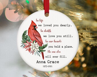 Cardinal Memorial Ornament - Etsy