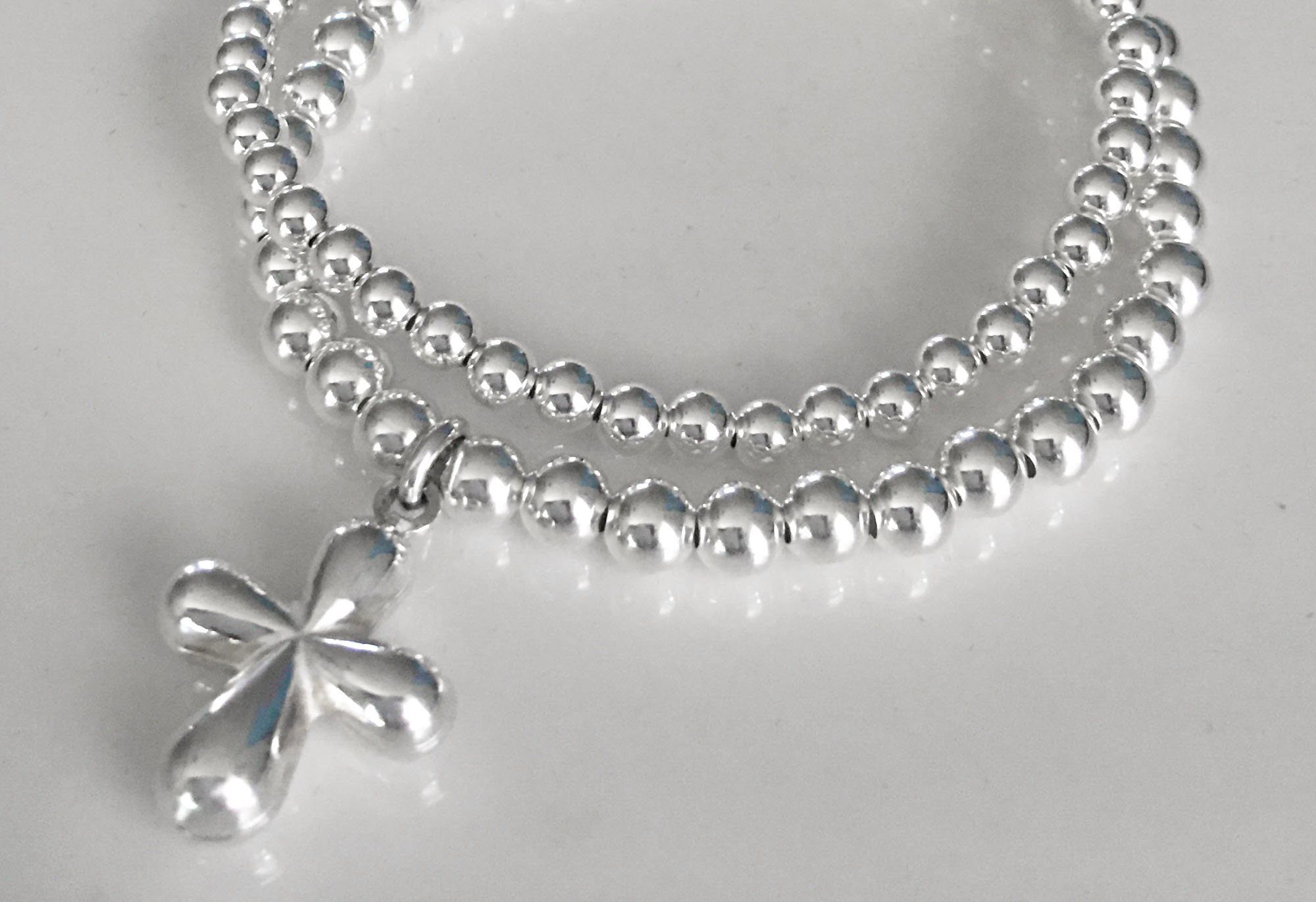 925 Sterling Silver Stretch Charm Bracelet Sterling Silver | Etsy