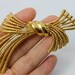 Vintage Brooch Gold Tone Metal Pin Ribbon Statement Evening Cocktail ...