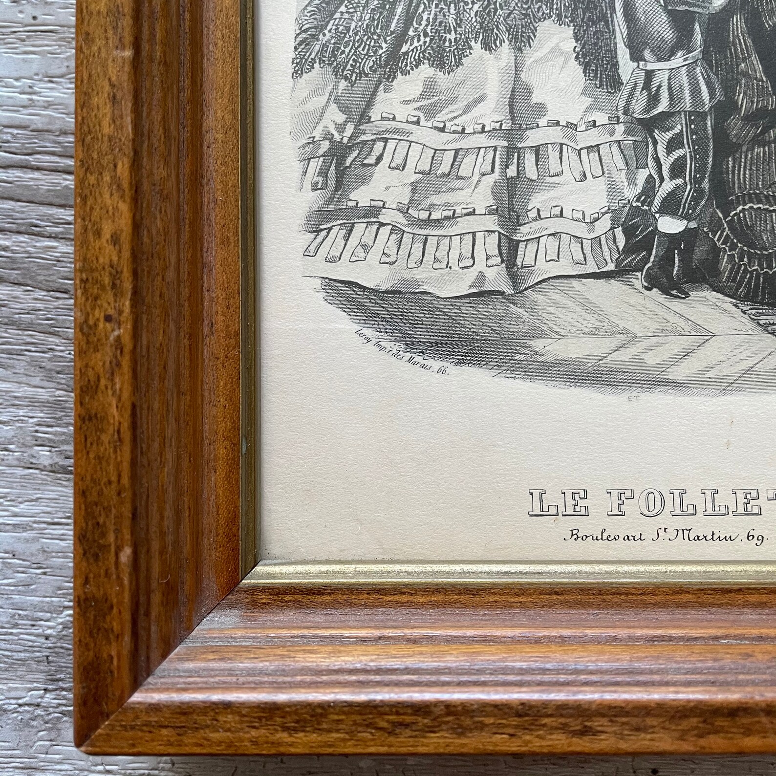 Original antike Lithographie Druck Le Follet Fashion Magazine #2173 ...