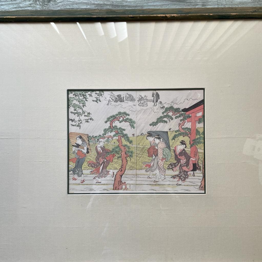 Traditional Japanese Woodblock Print - Framed Artwork - Etsy