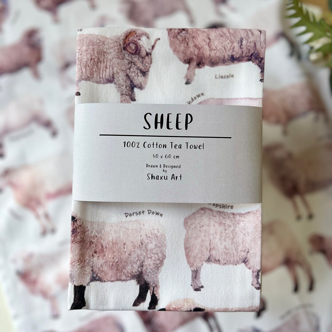 Cotton Tea Towels- Sheep Tea Towels, New Zealand Sheep - Etsy