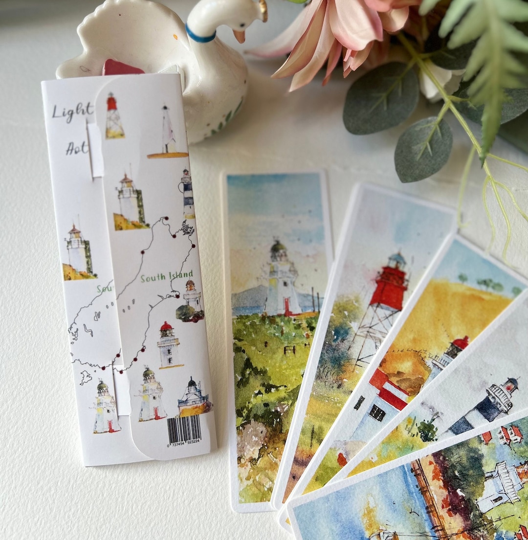 Bookmarks South Island Lighthouses Bookmarks, New Zealand Lighthouse - Etsy