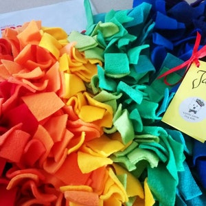 Large Rainbow Ripple Snuffle Mat Multicoloured Snuffle Rug - Etsy