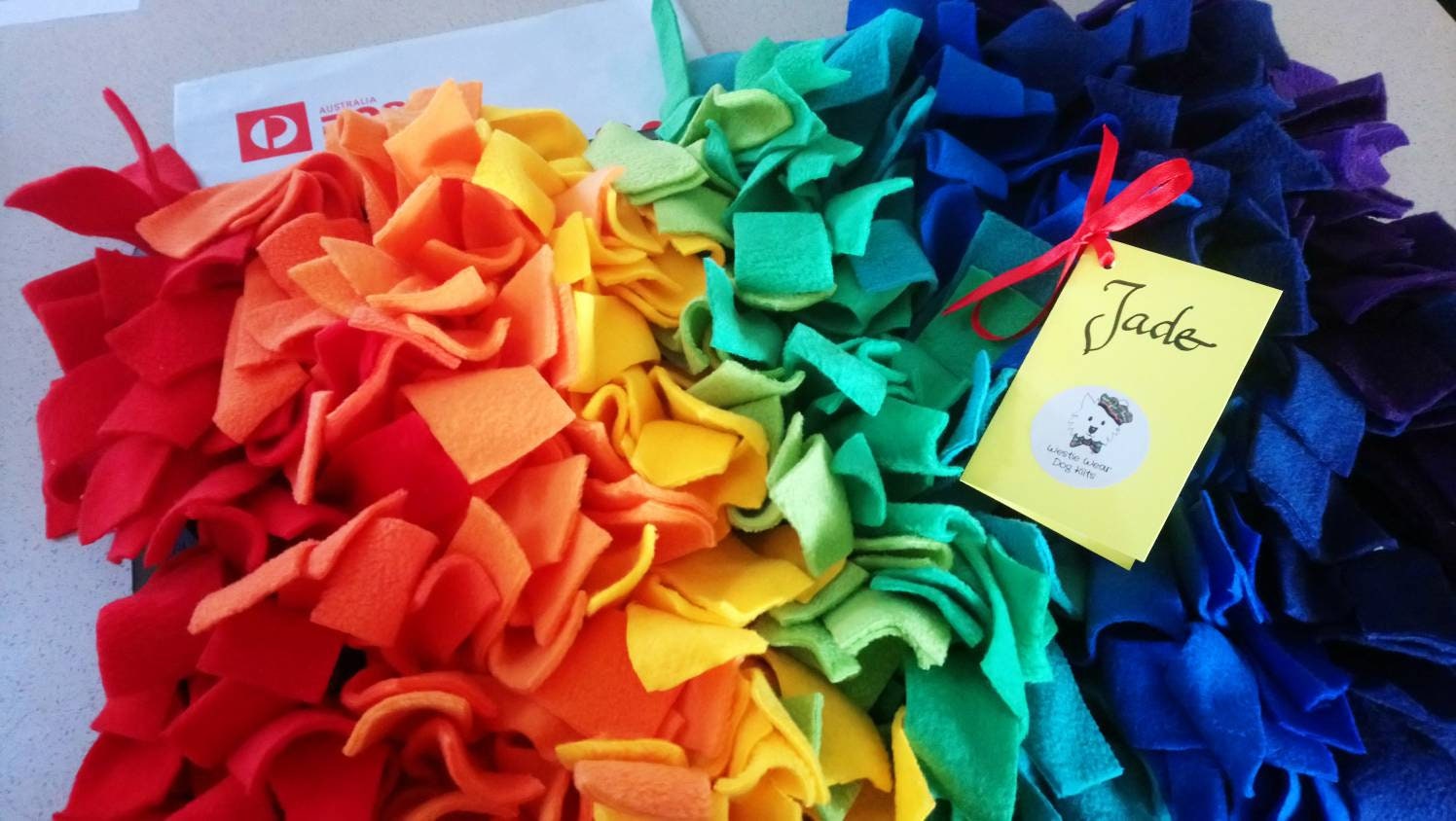 Large Rainbow Ripple Snuffle Mat Multicoloured Snuffle Rug - Etsy Australia