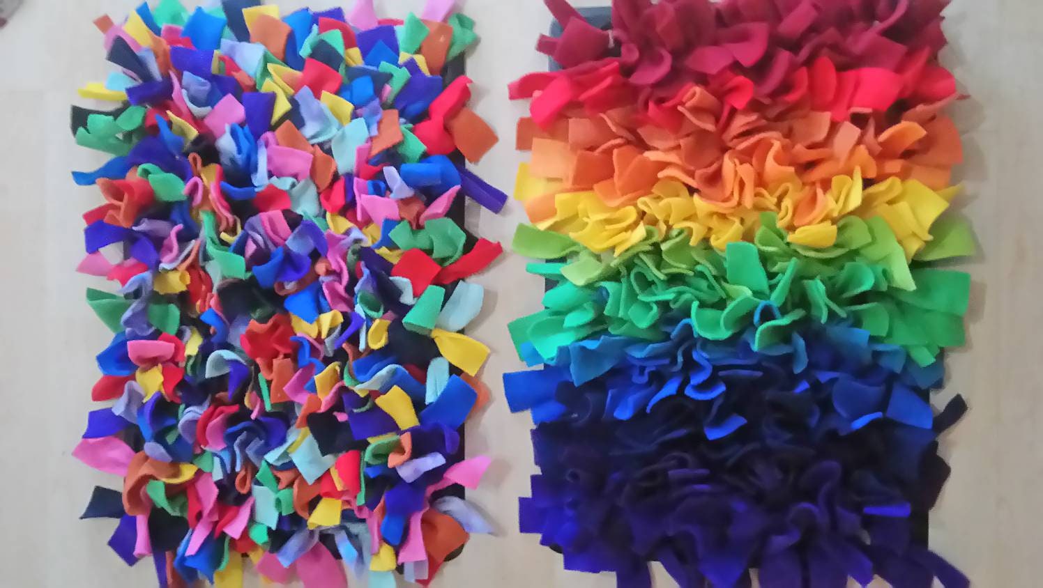Large Rainbow Ripple Snuffle Mat Multicoloured Snuffle Rug - Etsy
