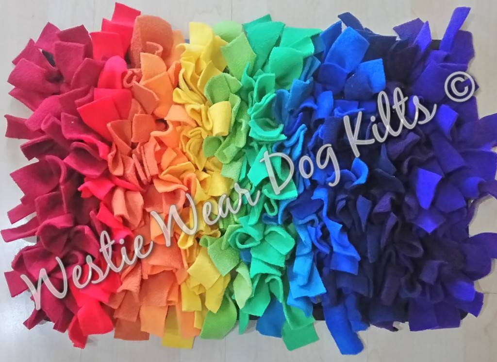 Large Rainbow Ripple Snuffle Mat Multicoloured Snuffle Rug - Etsy