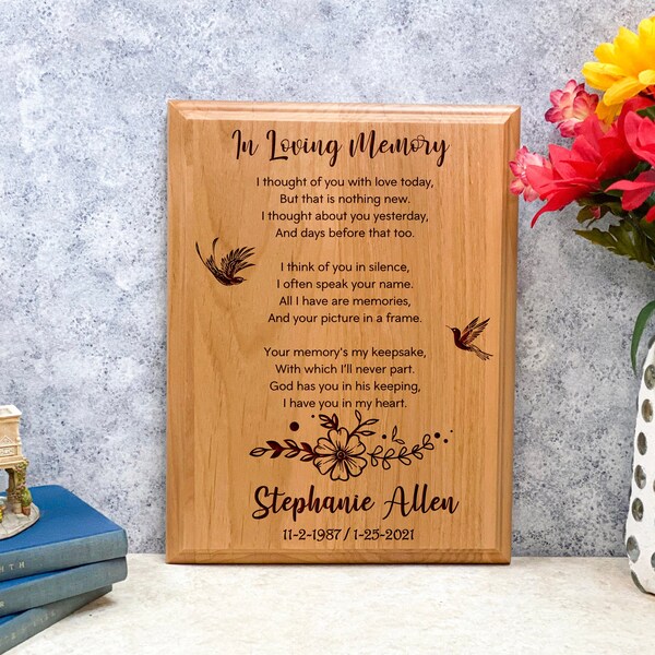 Memorial Plaque - Etsy