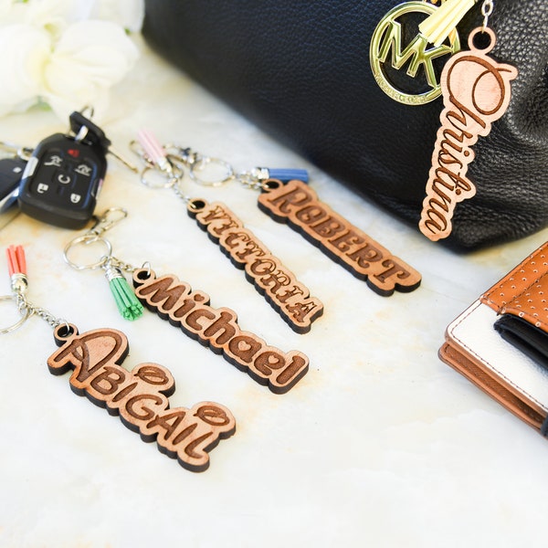 Wood Cutout Keychain - Etsy