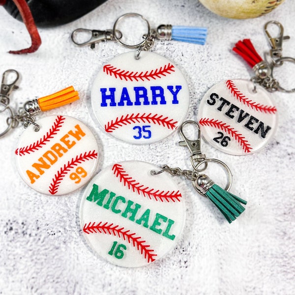 Baseball Keychain - Etsy