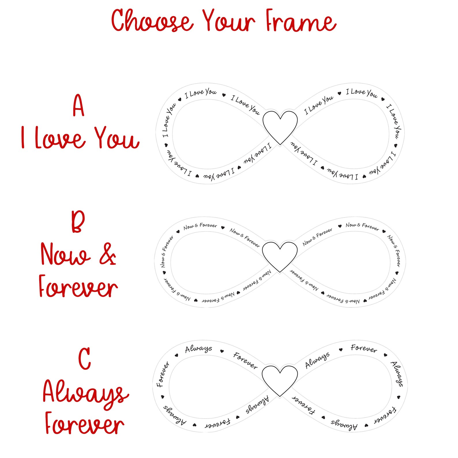 Personalized Infinity Tabletop Decor, Couple Infinity Sign, Customize ...