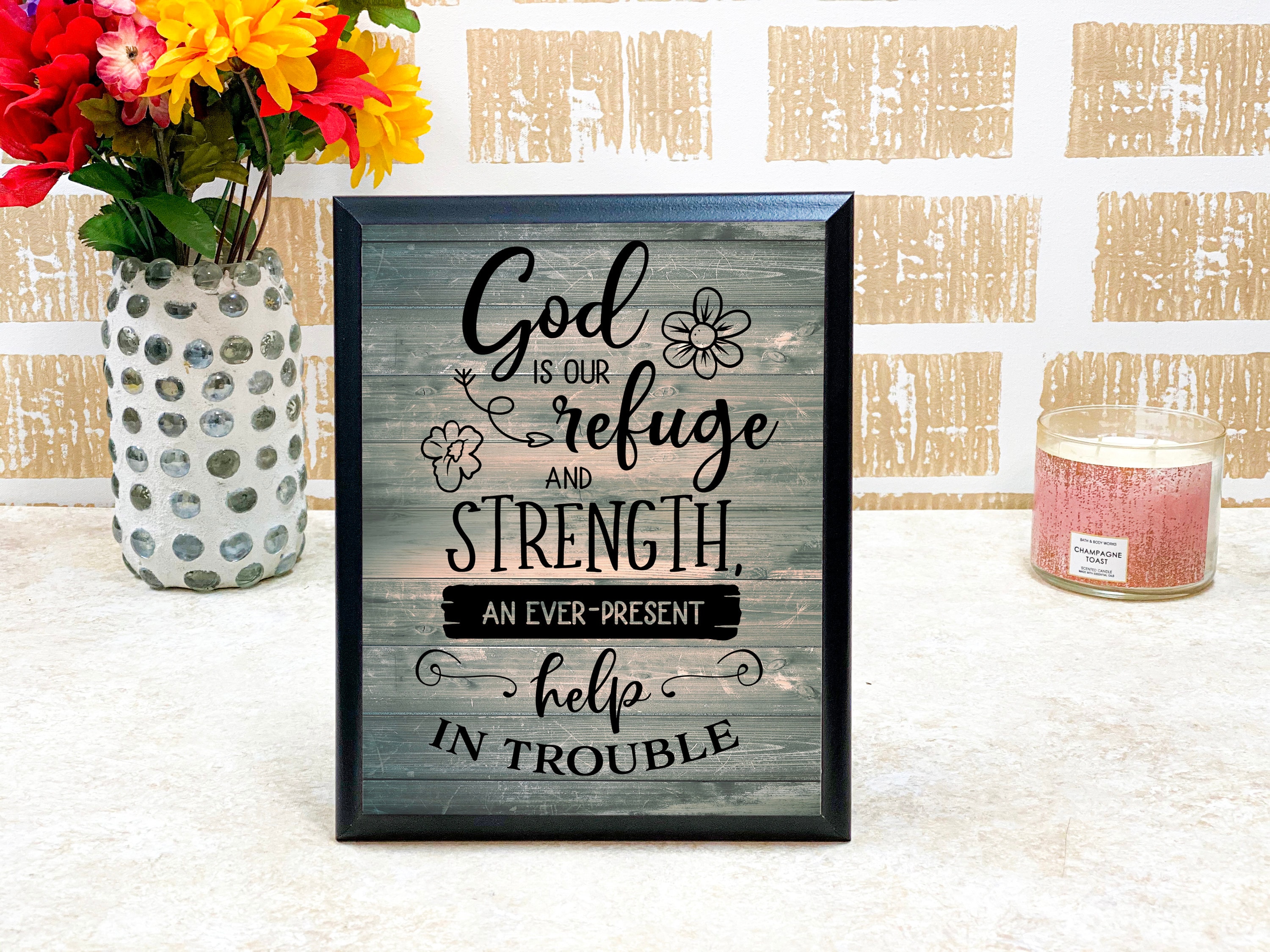 Customizable Bible Verses Quotes Religious Canvas Plaque | Etsy