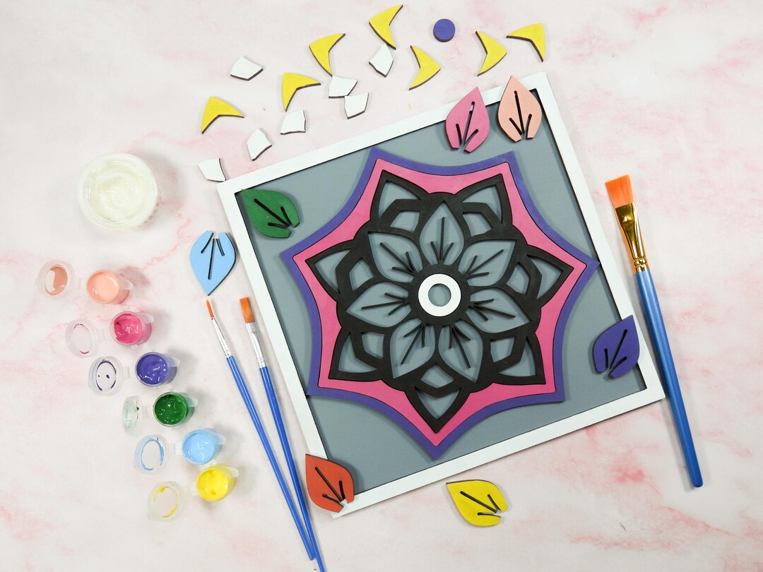 Paint Your Own Kit, Floral Paint Kit, Easy DIY Paint Kit, DIY Wall Sign ...